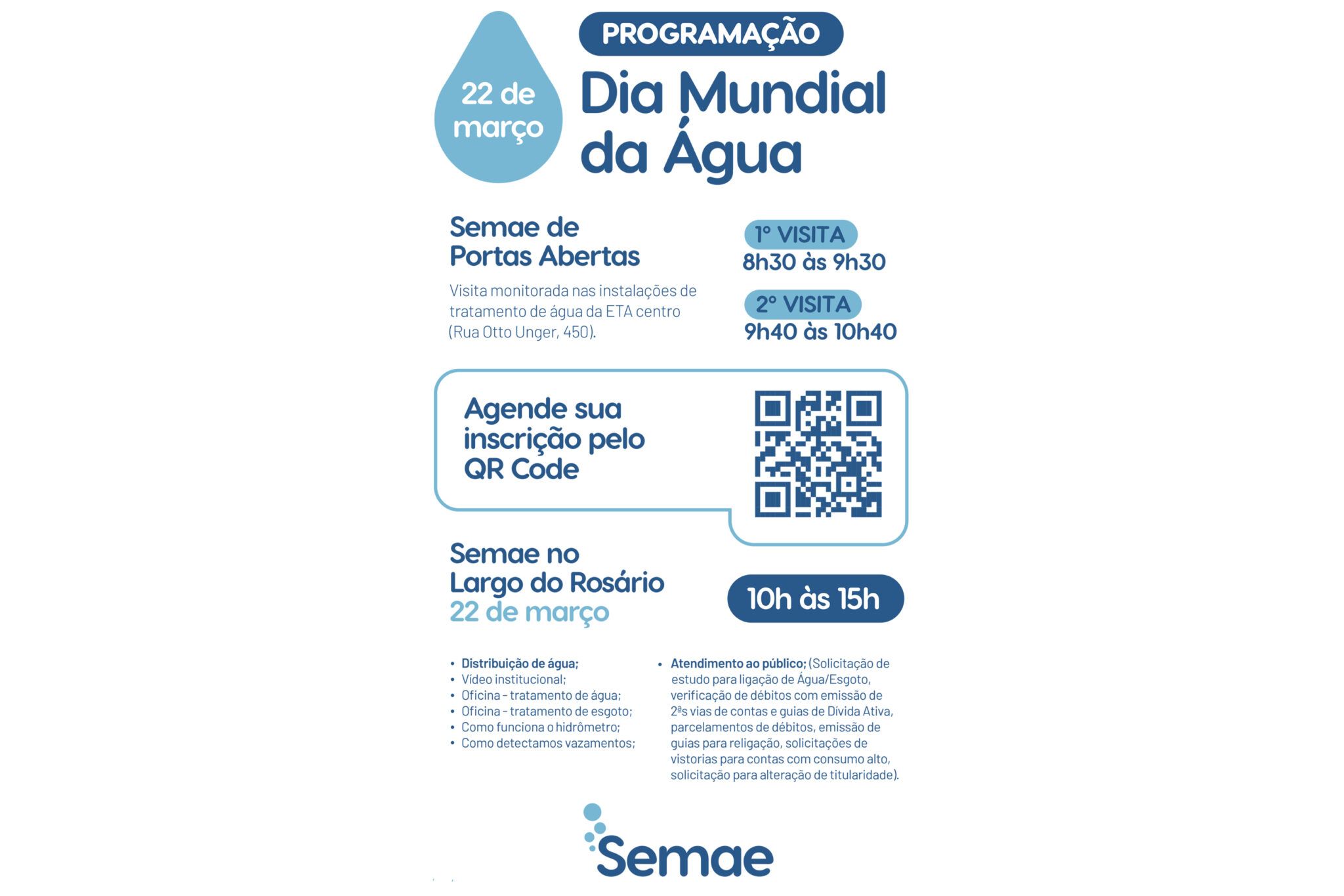 No Dia da Água (22/03), autarquia realiza os eventos Semae na Praça e ...